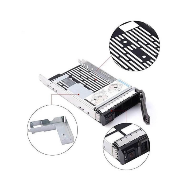 Adaptor de la 2.5" (SFF) la 3.5" (LFF) pentru caddy Dell 3.5" - 9W8C4 ...